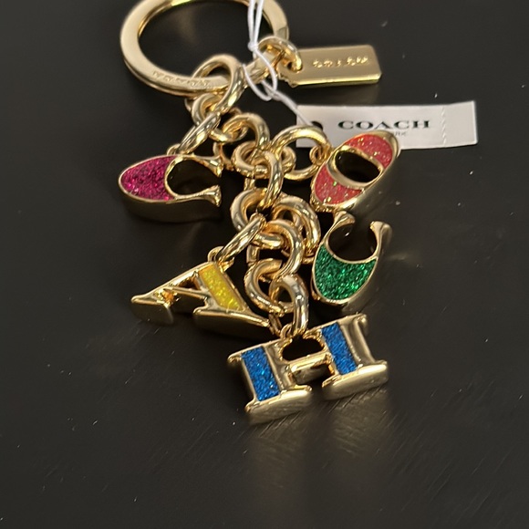 Coach | Accessories | Coach Mix Key Fob Metal Enamel Glitter Metallic ...